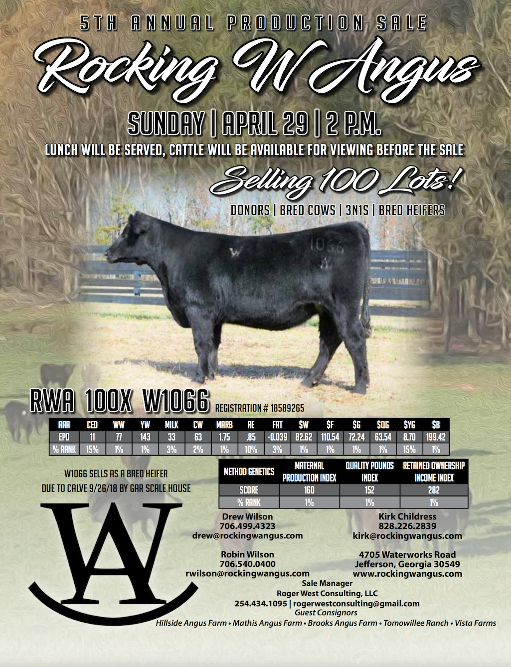 5th Annual Rocking W Angus Production Sale